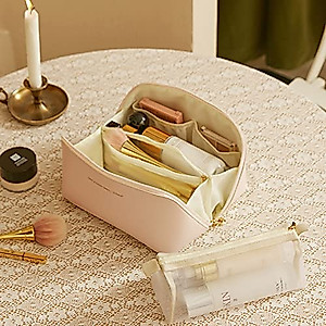 Dr.Cheese Makeup Bag Large Capacity,Waterproof Travel Cosmetic Bag for Women,Portable Travel Makeup Bag,Large Cosmetic Organizer for Women Girls,Toiletry Bag,With Increase Capacity Mesh Bag