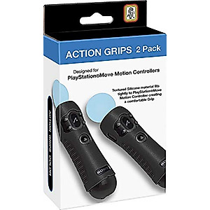 Officially Licensed Sony PlayStation Action Grips for PlayStation Move Motion Controllers – Textured Silicone