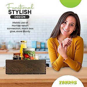 FANDOS Large Wooden Crates For Display -16x12x6in- Wall Mount Stackable Rustic Wooden Crate Boxes, Farmhouse Wooden Crates for Storage, Decorative Wooden Milk Crates for Decor /Artificial Crafts
