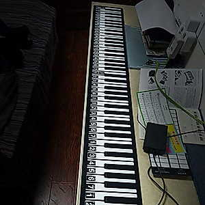 Rolling Piano, Portable 88 Keys Electronic Keyboard Hand Rolling Piano Built-in Rechargeable Battery