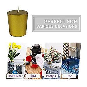 Zest Candle 12-Piece Votive Candles, Metallic Gold