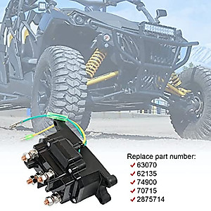 RADHLBNIU Winch Solenoid Relay Contactor 12v 250A, Compatible with Polaris Honda Warn and ATV UTV Boat 4X4 Vehicles 1500-5000lbs, Replace 63070