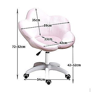 MayNuo Office Chair Gaming Chair Computer Chair Ergonomic Adults Computer Chair Petal Swivel Chair with Soft Seat,Adjustable Desk Chair Upholstered Armchair for Bedroom Living,Home Offi/Gray/33*42*35C