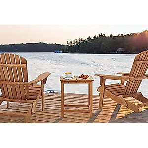 Folding Adirondack Chair Half Pre-Assembled, Outdoor Wood Patio Chair for Garden/Backyard/Firepit/Pool/Beach/Deck