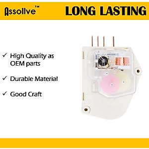 Assollve 2 PACKS 215846602 Refrigerator Defrost Timer Replacement Part Compatible with 215846606 240371001 241621501 AP2111929 PS423801 and more