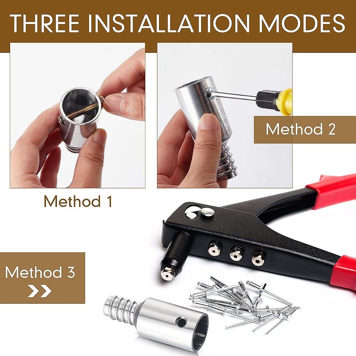 Zhengmy 6 Pcs Threaded Tip Replacement, Broom Handle Threaded End, Pole Handle Replacement, Extension Pole Adapter Tips for Metal Broom(0.8 Inch, 0.87 Inch, 1 Inch)