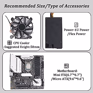AUDHEID K7 8 Bay NAS Case, Computer Enclosures Compatible Micro-ATX Mini-ITX Motherboard, 3 x Fans, 8 x 2.5/3.5" Tray, Network Attached Storage Server for Home(Diskless)