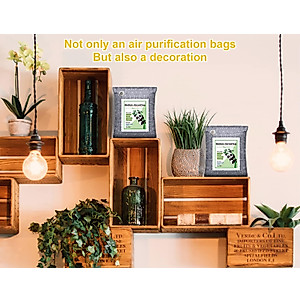 8 Pack Nature Fresh Bamboo Charcoal Air Purifying Bag, Activated Charcoal Bags Odor Absorber for Home Shoe Closet Gym Bag Fridge Pet Car Kitchen Large Room Smoke Drawer Refrigerator Strong Deodorizer Freshener Moisture Remover and Smell Eliminator