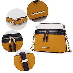 MKF Collection Crossbody Bag for Women, Vegan Leather Pocketbook Handbag Pocket Messenger Purse, Shoulder Bag by Mia k