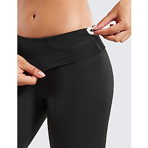 CRZ YOGA Super High Waisted Butterluxe Yoga Pants 25 Inches - Buttery Soft Workout Leggings for Women Over Belly Black Medium