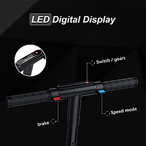 Aovopro Electric Scooter for Kids Ages 6-15, 9MPH Speed/9 Mile Rang, 130W Motor, 6.5" Solid Tires, 154lbs Max Weight, Flashing Rainbow LED Lights and Wheel, UL Certified Electric Scooter Kids, Black