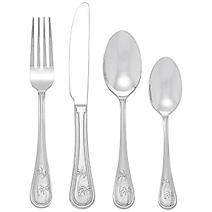 Towle Palm Breeze 16-Piece Flatware Set, Stainless Steel