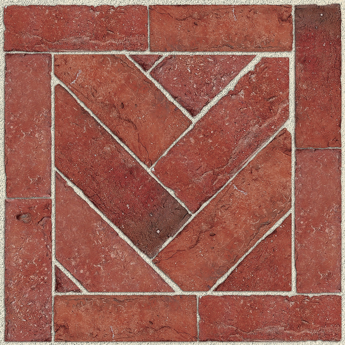 Con-Tact Brand FloorAdorn Vinyl Floor Appliques Self-Adhesive, Decorative and Removable Tiles, 12'' x 12'', Brick, 6 Count