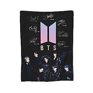 GUASAO Ultra Soft Throw Blanket Flannel Fleece All Season Light Weight Living Room/Bedroom Warm Blanket 50''X40'', Black