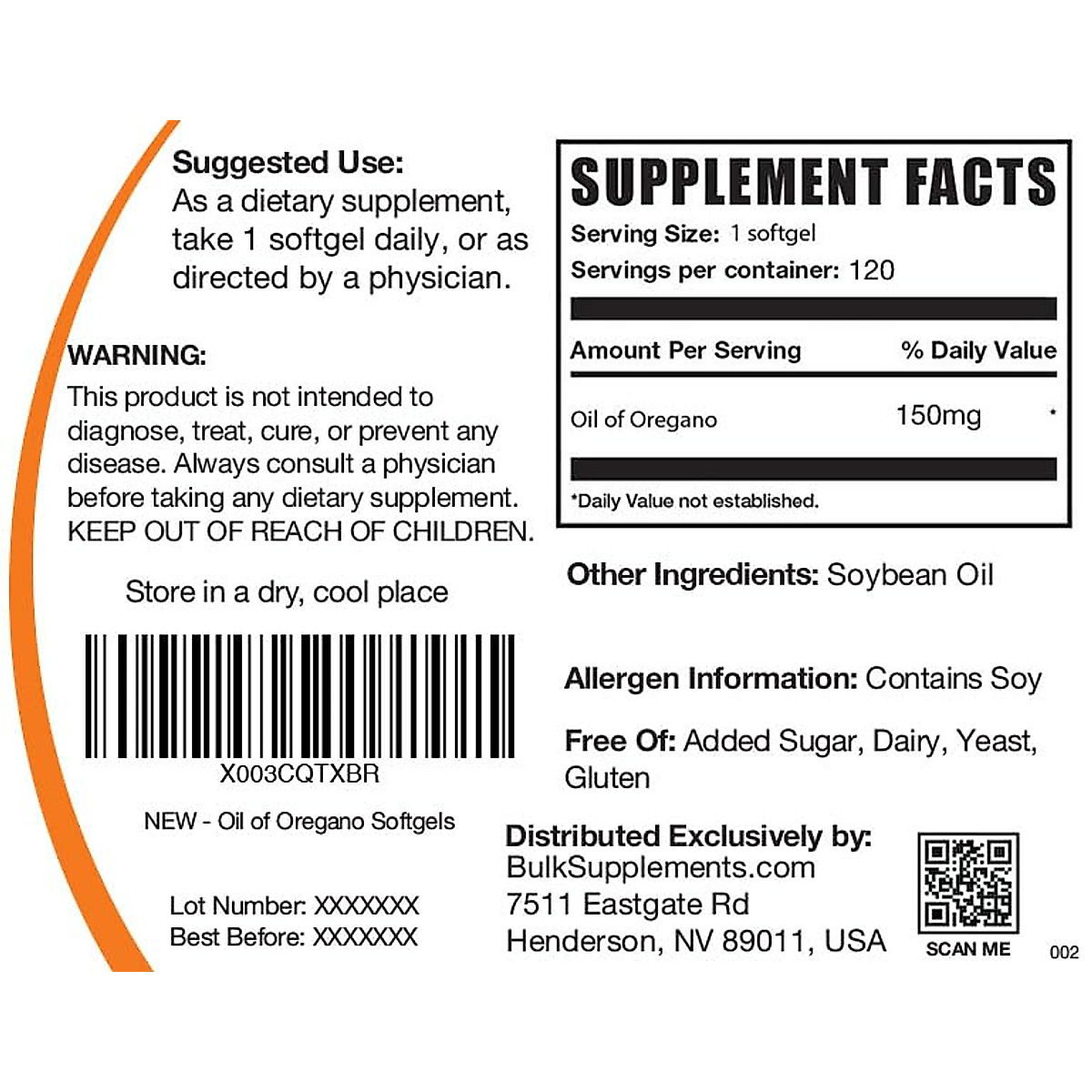 BULKSUPPLEMENTS.COM Oil of Oregano Softgels - Oregano Oil Supplements, from Wild Oregano Oil - 150mg of Oregano Essential Oil per 1 Softgel Serving - Oregano Oil Capsules (120 Softgels)