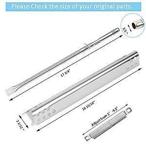 Grill Replacement Parts for Charbroil Performance 4 Burner 463342119, 463332718, 463347017, 463361017, 463673017, 463376018P2, G470-5200-W1 Burner G470-0004-W1A Heat Plate for 463342119, 463332718