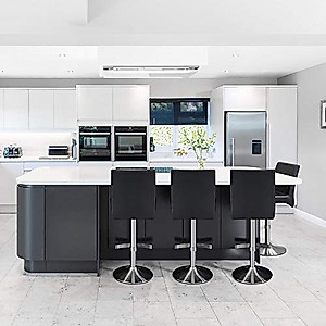 Zuri Furniture Modern Coveteur Adjustable Height Swivel Bar Stool in Black