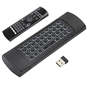 VINGVO Wireless Keyboard, Infrared Sensor Infrared Keyboard, Double Sides Keyboard with Remote Control 2.4G Backlight Gaming Pads for PC, Projectors, TV Boxes, Home Theater