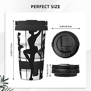WANGZHAO new love gymnastics Print Double Wall Stainless Steel Vacuum Insulated Tumbler Cup Home Thermal Cup