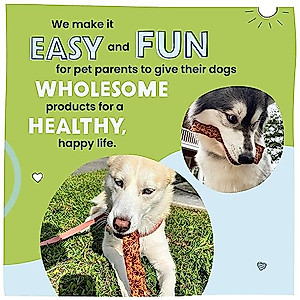 Pawstruck Bully Slices Rawhide Chews for Dog, 1 lb. Long Lasting Treats, Pet Food, Low Calorie Bully Sticks Alternative, Beef Flavor, Pizzle Coated Chew Sticks, No Artificial Ingredients, 1 Pounds