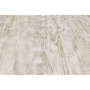 Benedict Rectangular Dining Table in Mango Solid Wood with White Wash Finish