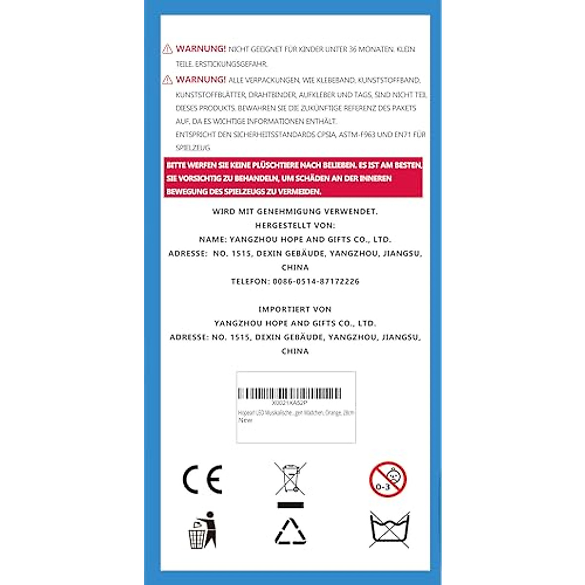 Hopearl LED Musical Stuffed Giraffe Lighting Up Singing Plush Toy Adjustable Volume Lullaby Animated Soothe Birthday Festival for Kids Toddlers Boys Girls, Orange, 11''