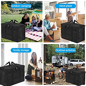 Travel Duffel Bag,75L For Spirit Airlines Foldable Travel Duffle Bag Tote,RicoRich Carry on Luggage Sport Duffle for Weekender/Vacation/Camping/Beach/Tent(Black)