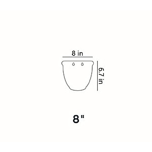 The HC Companies 8 Inch Garden Wall Planter - Plastic Hanging Plant Pot for Indoor Outdoor Flowers, Herbs, Slate Blue