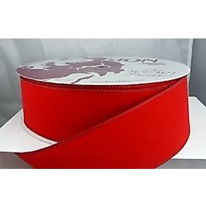 Wired Red Velvet Christmas Ribbon 2 1/2" #40-50 Yards