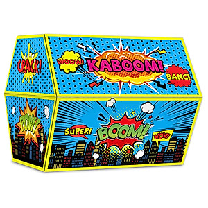Super Theme Hero Treasure Chest Classroom Decorations Hero Theme Chest Teachers Toy Prizes Awards Classroom Rewards Chest Super Theme Hero Box for Classroom Teachers Kids Nursery Room School Decor