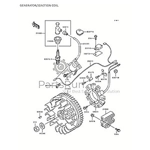PARTSRUN ID#BM11 Single Terminal Electronic Ignition Module Universal Igniter #21119-2161#21119-2139 for Kawasaki John Deere,ZF-IG-A00345-4