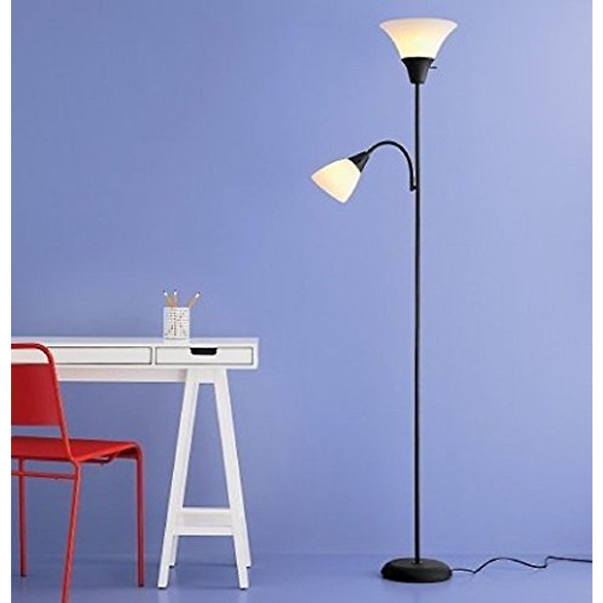 Room Essentials Torchiere Floor Lamp with Task Light