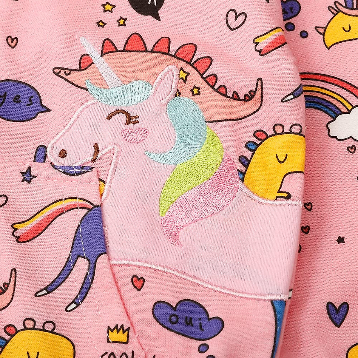 RETSUGO Girls Zip Up Jackets Baby Toddler Girl Hoodies Unicorn Rainbow Sweatshirts with Pockets Kids Winter Coats Casual Outerwear 5t