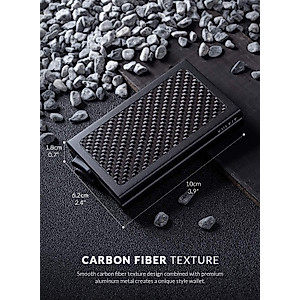 VULKIT Pop Up Wallet, Slim Minimalist Credit Card Holder RFID Blocking Metal Card Case for Men or Women