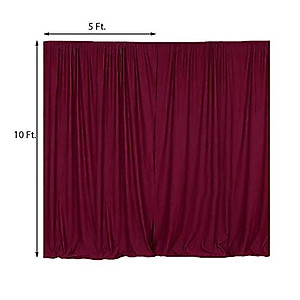 BalsaCircle 10 ft x 10 ft Burgundy Polyester Photography Backdrop Drapes Curtains Panels - Wedding Decorations Home Party Reception Supplies