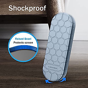 Fintie Protective Case for Chromecast with Google TV HD 2022 / 4K 2020 Voice Remote - CaseBot Lightweight (Anti-Slip) Shockproof Silicone Cover for Chromecast Voice Remote Controller, Cloudy Blue