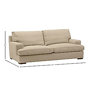 Amazon Brand – Stone & Beam Lauren Down-Filled Oversized Sofa Couch, 89"W, Fawn