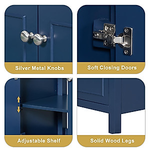 Bellemave 30" Bathroom Vanity with Sink, Bathroom Vanity Set with Two Doors and Adjustable Shelf, Bathroom Vanity and Basin Sink Combo for Bathroom (Blue)