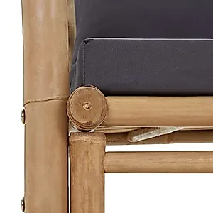 VRAXO Patio Chairs with Cushions 2 pcs Bamboo,Outdoor Chairs-47.08lbs