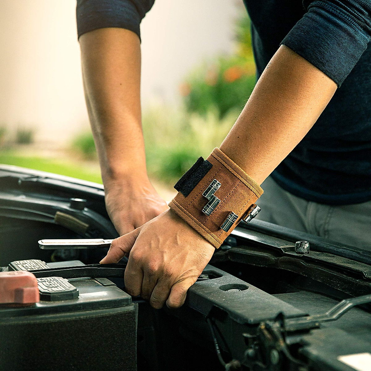 Magnetic Wristband Handcrafted of Premium Canvas to Hold Screws, Nails, DIY Unique Cool Gift For The Man Who Has Everything Texas Canvas Wares