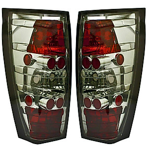 Parts N Go 2002-2006 Escalade EXT Tail Lights Pair Smoked Platinum Euro Style - 15096923, 15096924, GM2800241