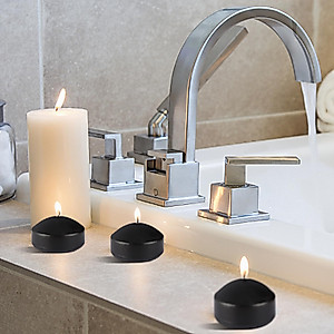 Black 3-Inch Floating Candles - Set of 12 Long-Lasting, Waterproof, Wind-Resistant, Perfect for Halloween Decorations, Outdoor Pools & Parties, Holiday Decorations