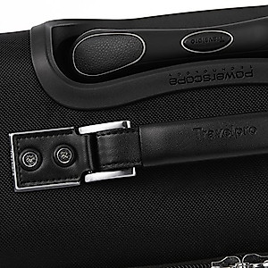 Travelpro Platinum Elite Softside Expandable Carry on Luggage, 8 Wheel Spinner Suitcase, USB Port, Men and Women, International, Shadow Black, Carry On 19-Inch