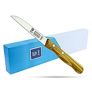 SMI - Paring Knife Olive Wood Handle Fruit Knife Solingen Knife - Made in Germany - Not Dishwasher Safe