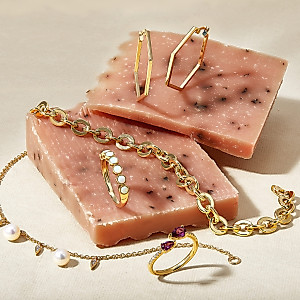 Welry Natural 3/4 cttw Rhodolite Garnet Bypass Ring with Diamond Accents in 10K Yellow Gold, Size 7