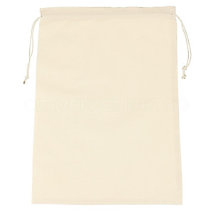 CleverDelights Cotton Bags - 14" x 20" - 10 Pack - Premium Muslin Drawstring Bag