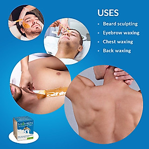 MOOM Waxing Hair Removal Strips for Men Polycotton, Specially Engineered for Maximum Hair Removal – Perfect for Back, Chest & Body Hair Wax (48 Count) 1 Pack