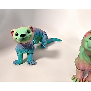 Ferret Fidget Adorable Sensory Toy Desktop Fidget, ADHD Fidget - 3D Printed for Adults and Teens (Small, Black)