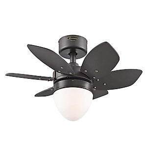 Westinghouse 7232800 Origami Indoor Ceiling Fan with Light, 24 Inch, Espresso