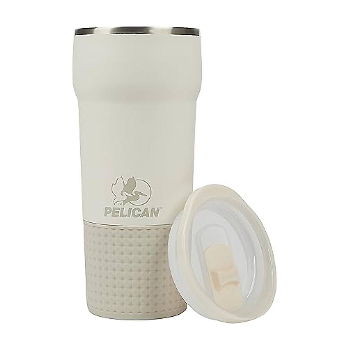 Pelican Hydration Pelican Cascade™ 22 oz Vacuum Insulated Tumbler - Recycled Stainless Steel Double Wall Travel with Dual Lid, Powder Coated Insulated Coffee Mug For Hot Cold Drinks, Linen